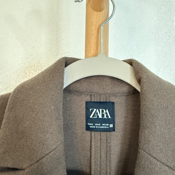 Zara | Jackets & Coats | Zara Felt Texture Coat | Poshmark